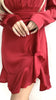 "Red Thigh-Slit Mini Dress - Bold and Flattering for Any Occasion