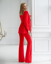 Red Regular-Fit 3-Piece Suit