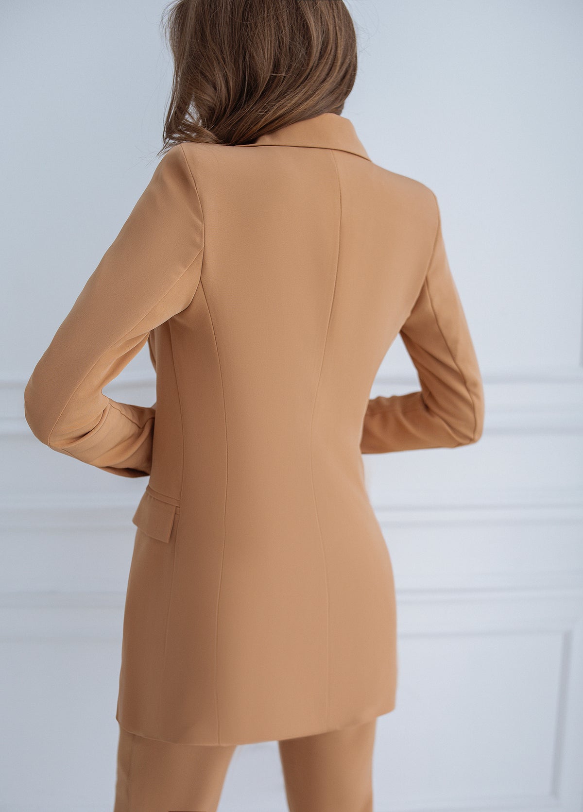 Camel Double Breasted Suit 2-Piece – ELAGIA