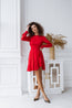 "Red Thigh-Slit Mini Dress - Bold and Flattering for Any Occasion – ELAGIA
