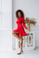 "Red Thigh-Slit Mini Dress - Bold and Flattering for Any Occasion